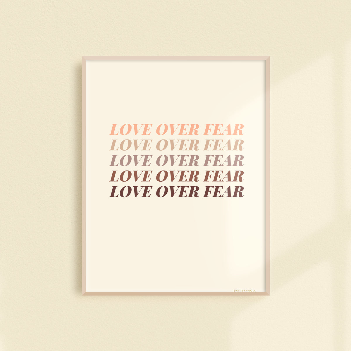 Love Over Fear Art Print – bunglo.